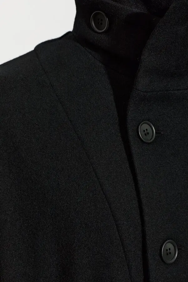 Yohji Yamamoto Wool-blend Stand Collar Coat