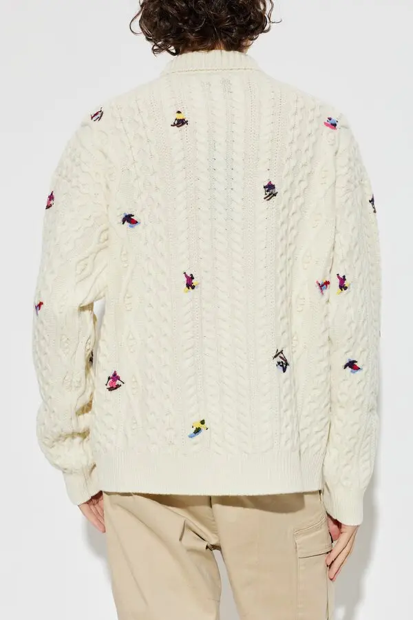 Dsquared2 Wool Turtleneck With Embroidered Logo