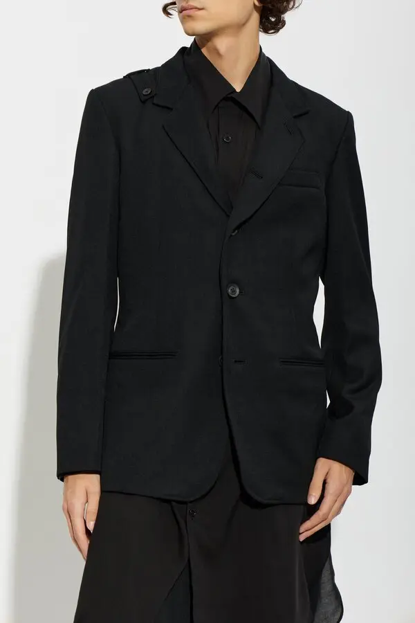 Yohji Yamamoto Wool Blazer With Single Vent