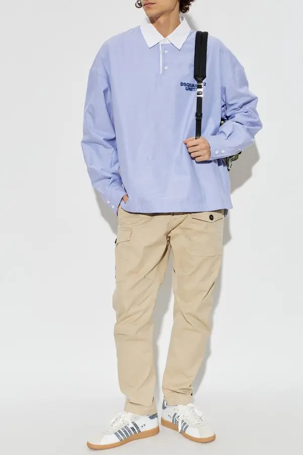 Dsquared2 Cotton Polo Shirt With Printed Logo