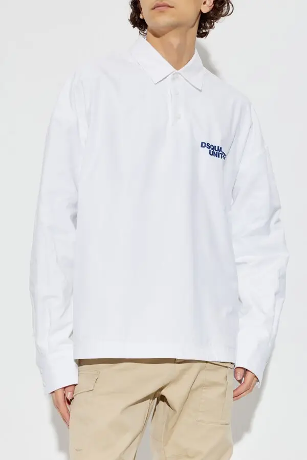 Dsquared2 Cotton Polo Shirt With Printed Logo