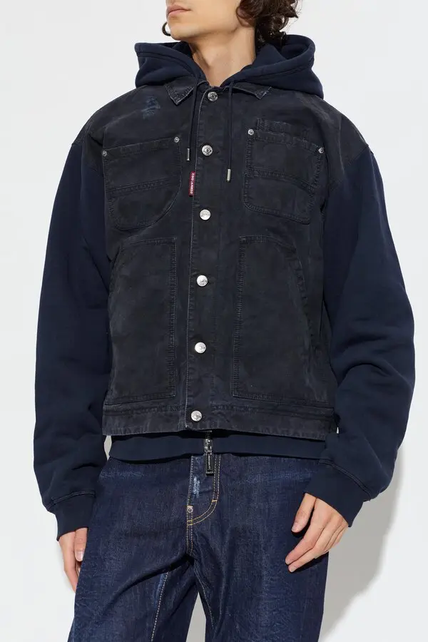 Dsquared2 Denim Jacket With Hood