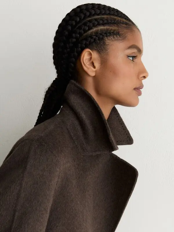 REISS Rene Petite Double-breasted Wool-blend Coat With Cashmere