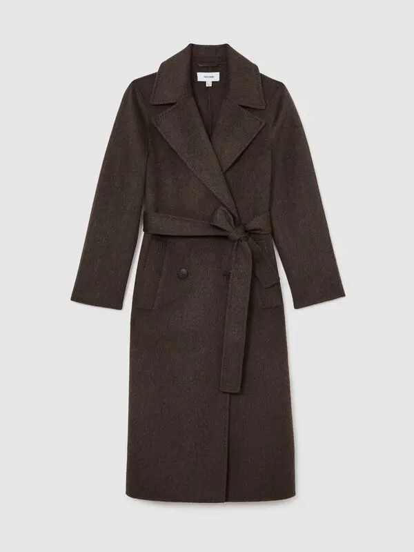REISS Rene Petite Double-breasted Wool-blend Coat With Cashmere