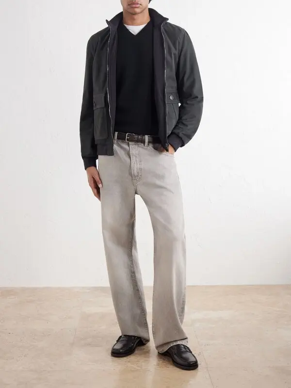 Sunspel Cashmere V-neck Sweater - Black