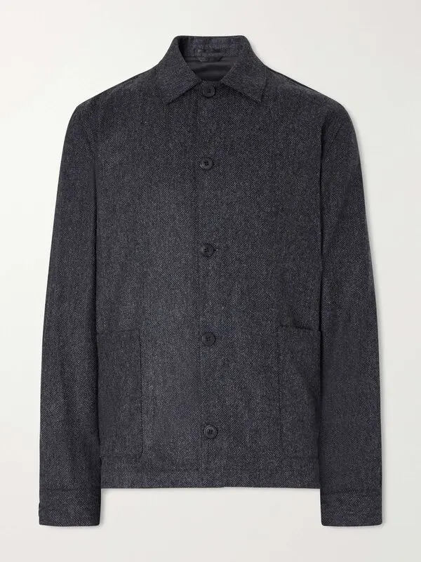 Sunspel Wool-twill Jacket - Gray