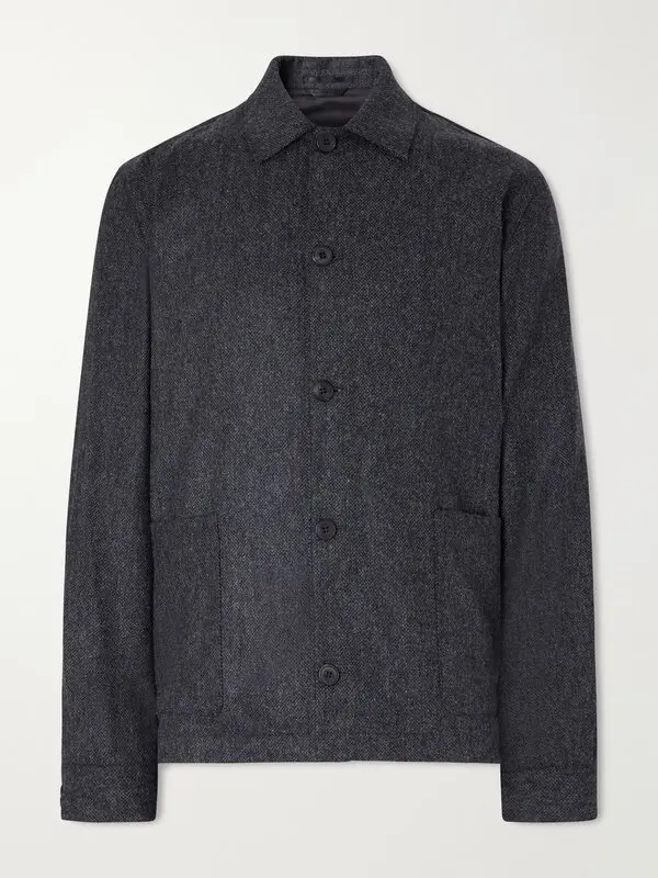 Sunspel Wool-twill Jacket - Gray