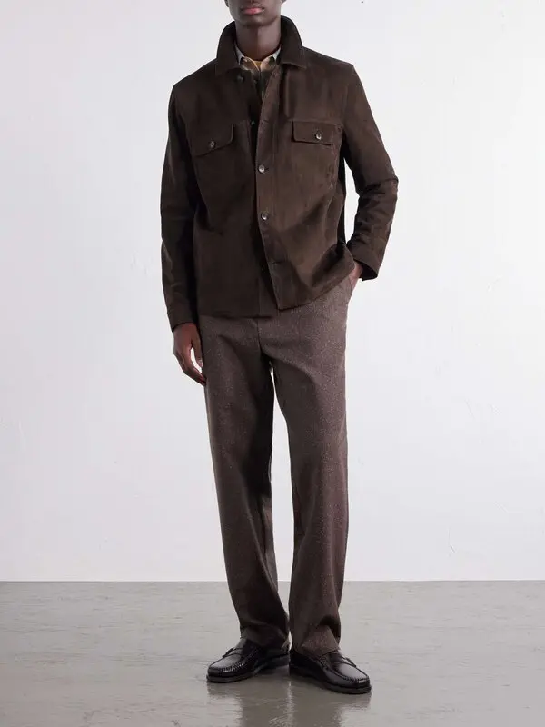 Sunspel Suede Overshirt
