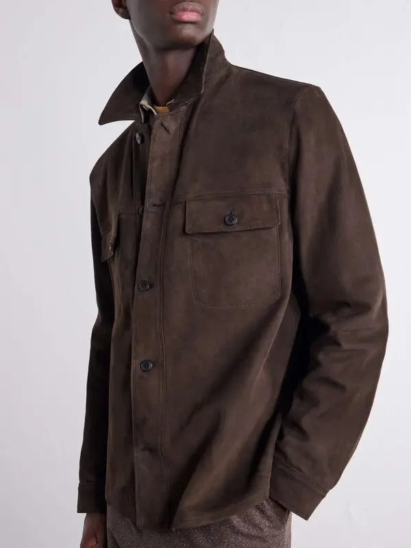 Sunspel Suede Overshirt