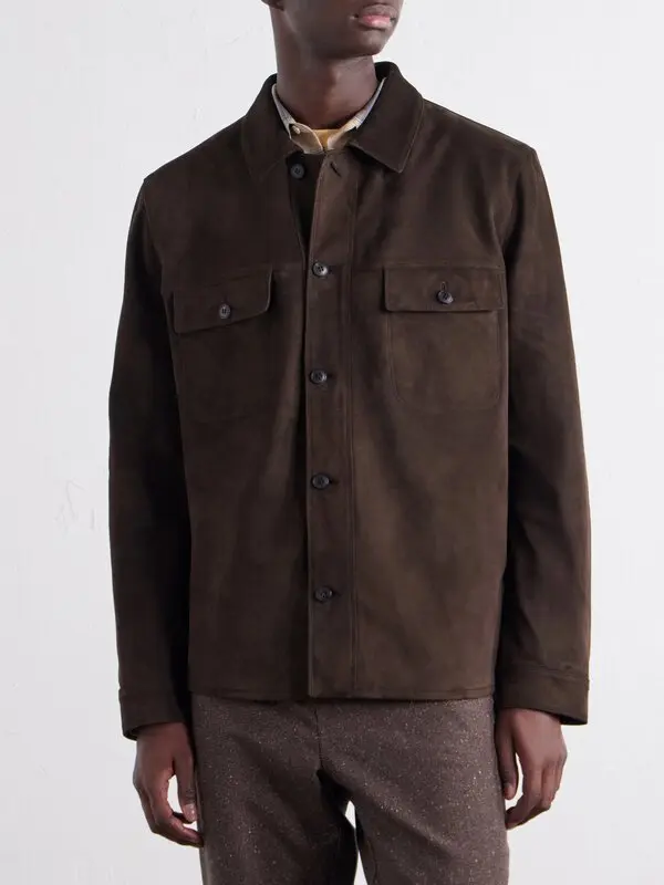 Sunspel Suede Overshirt