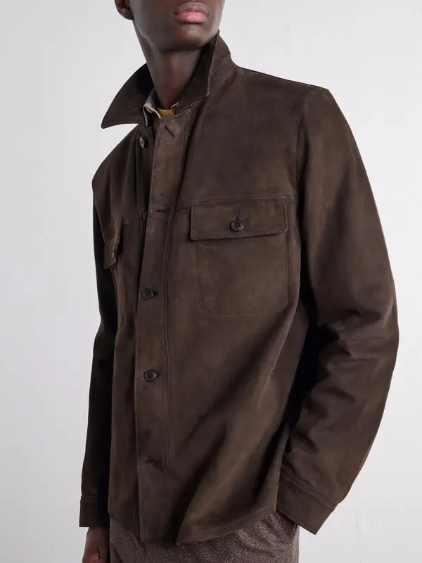Sunspel Suede Overshirt