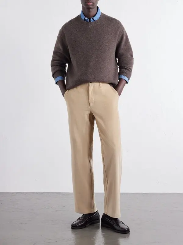 Portuguese Flannel Straight-leg Corduroy Trousers