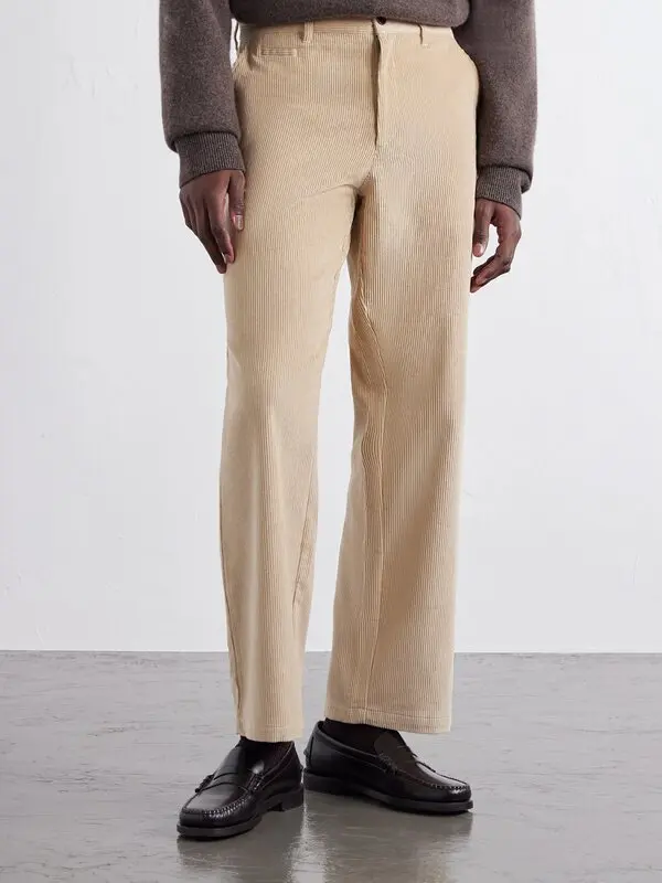 Portuguese Flannel Straight-leg Corduroy Trousers