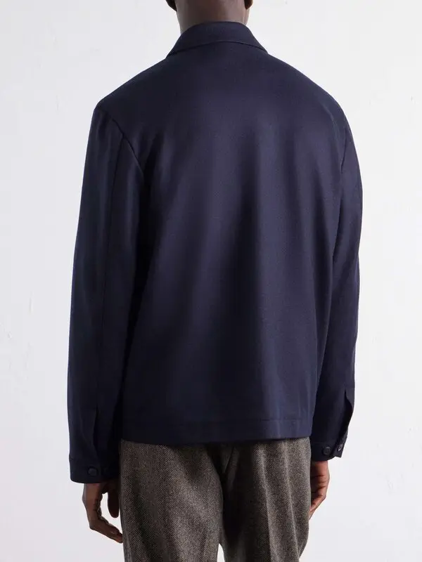 Sunspel Boiled Wool Bomber Jacket