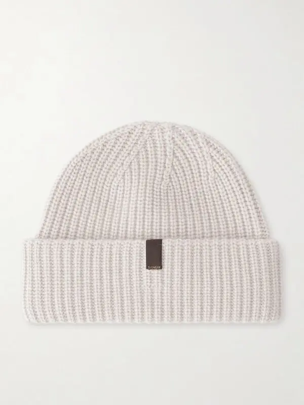 SLOWEAR Cashmere Knitted Beanie - Neutrals