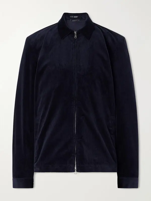 Sunspel Cotton-blend Corduroy Blouson Jacket - Blue