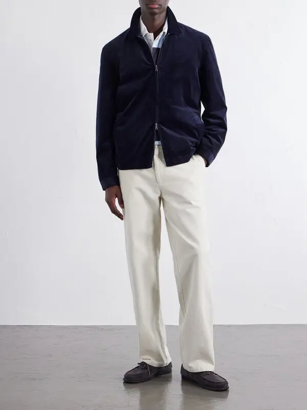 Sunspel Cotton-blend Corduroy Blouson Jacket - Blue