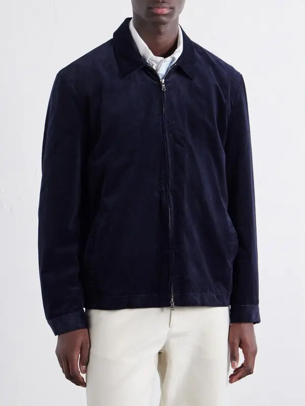 Sunspel Cotton-blend Corduroy Blouson Jacket - Blue