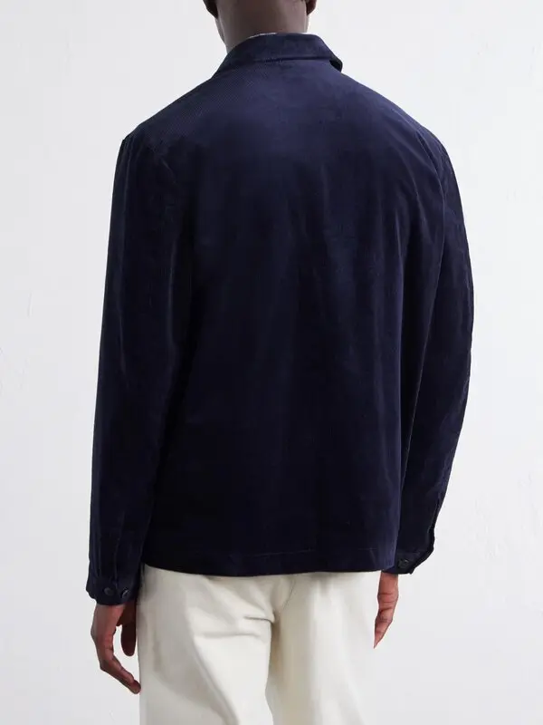 Sunspel Cotton-blend Corduroy Blouson Jacket - Blue