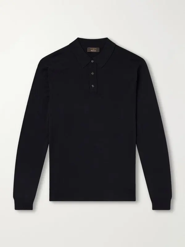 SLOWEAR Zanone Slim-fit Flexwool Polo Shirt - Blue