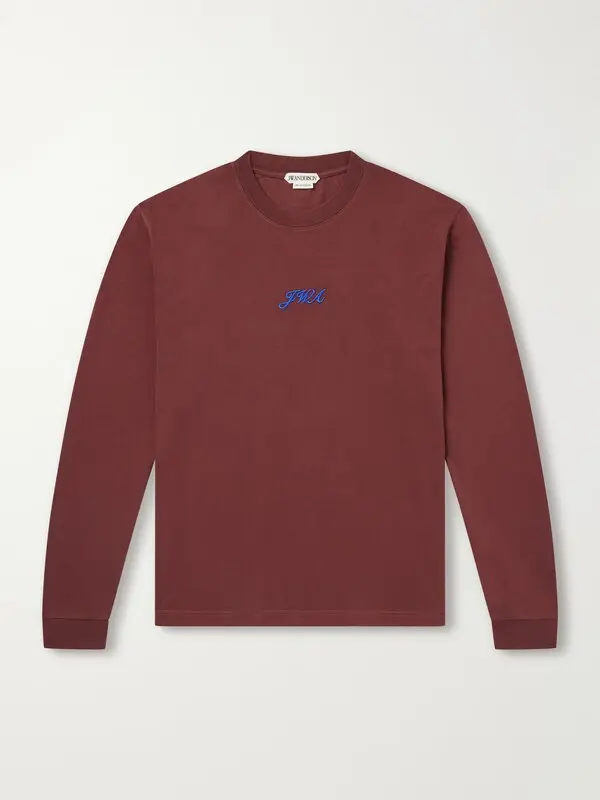 JW Anderson Logo-embroidered Cotton-jersey T-shirt