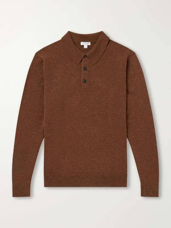 Sunspel Cashmere Polo Shirt