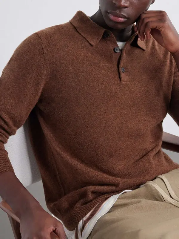 Sunspel Cashmere Polo Shirt