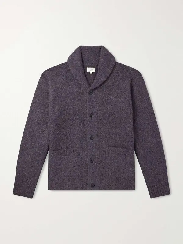 Hartford Alpaca, Yak, And Wool-blend Cardigan - Navy