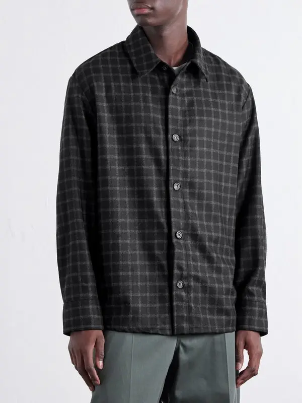 A.p.c. Bobby Checked Wool-blend Twill Shirt