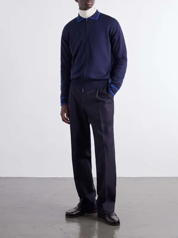 John Smedley Albie Merino Wool Zip-up Cardigan