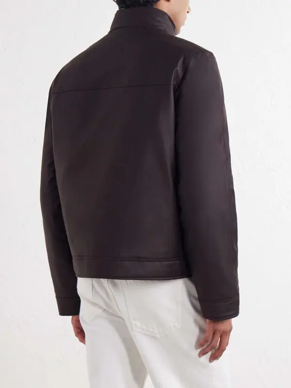 YVES SALOMON Plush-trimmed Wool And Silk-blend Bomber Jacket