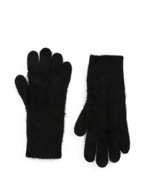 Soft Goat Wool Gloves - Black