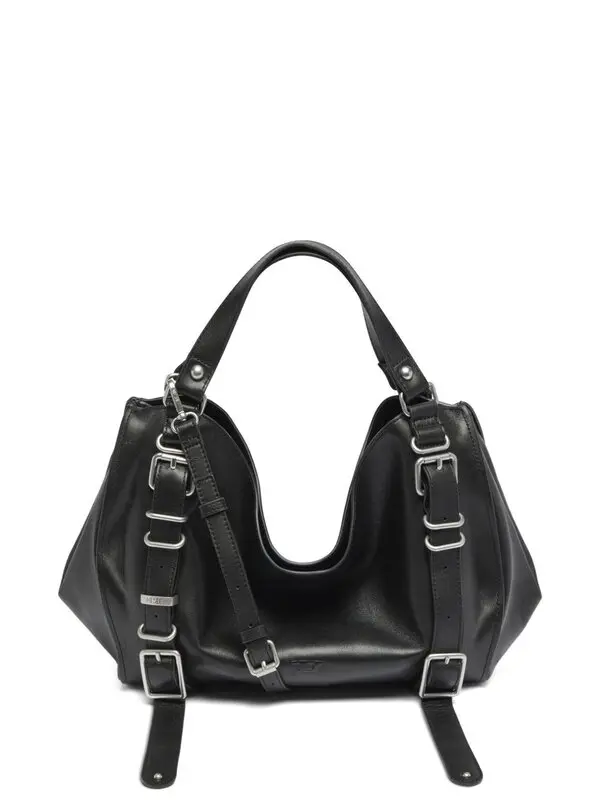 DIESEL® D-one Medium Leather Handbag - Black