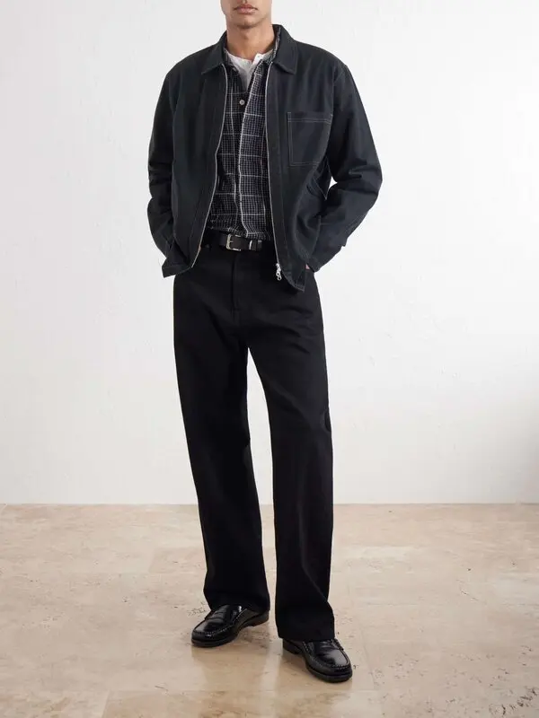 Folk Patch Checked Cotton-blend Seersucker Shirt