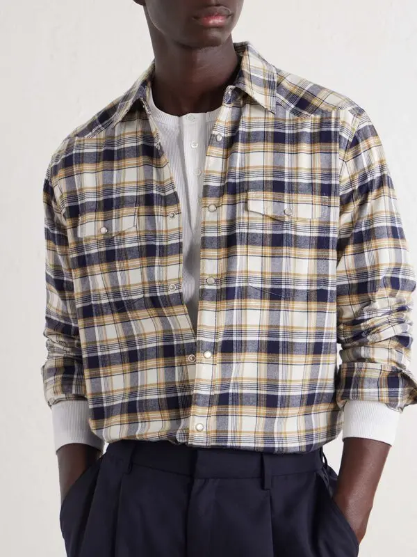Mr P. Western Checked Organic Cotton Shirt