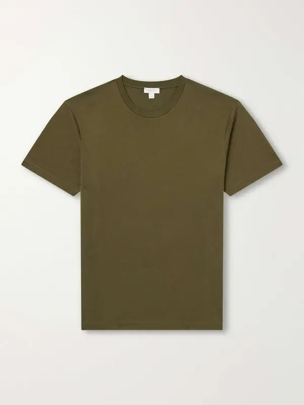 Sunspel Riviera Cotton-jersey T-shirt - Green