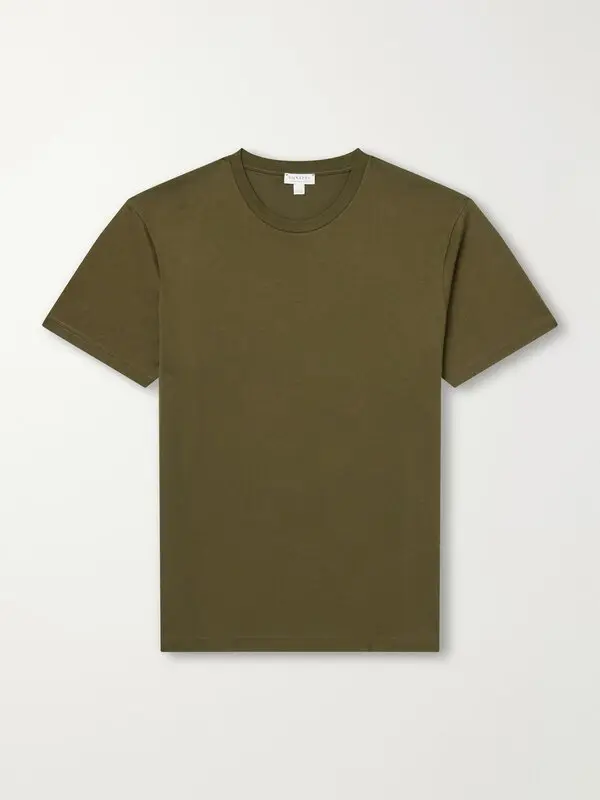 Sunspel Riviera Cotton-jersey T-shirt - Green
