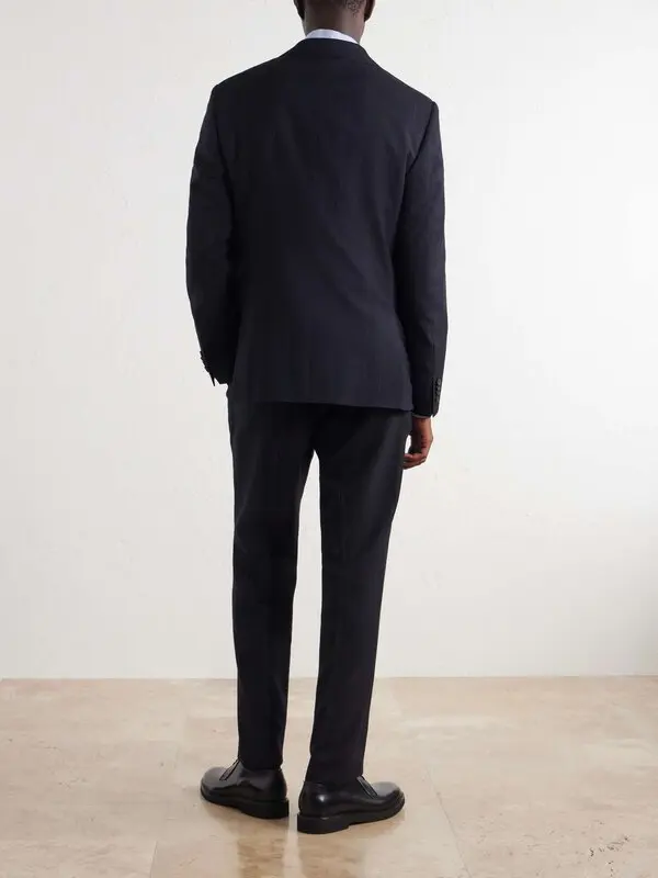 Mr P. Slim-fit Pinstriped Wool-fresco Blazer