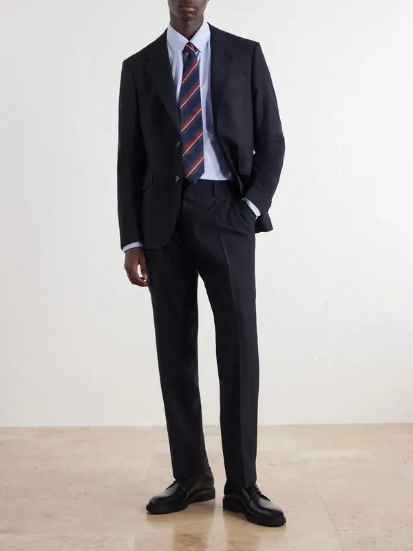 Mr P. Slim-fit Pinstriped Wool-fresco Blazer