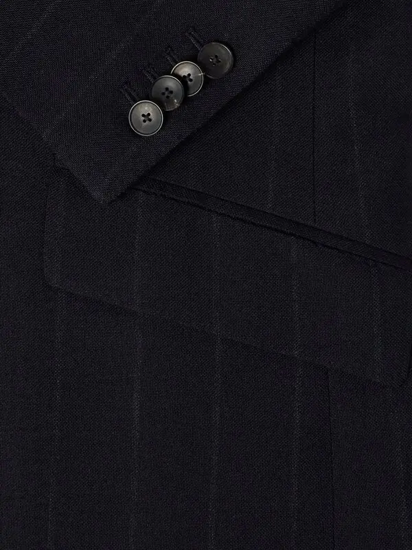 Mr P. Slim-fit Pinstriped Wool-fresco Blazer