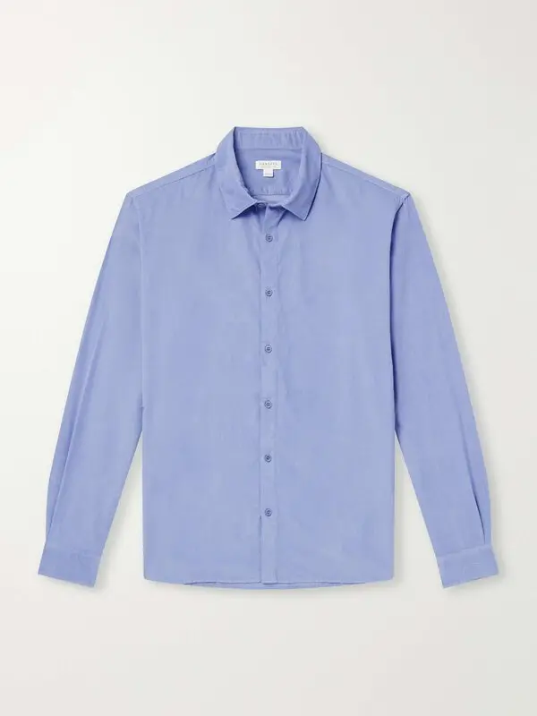Sunspel Cotton-corduroy Shirt - Blue