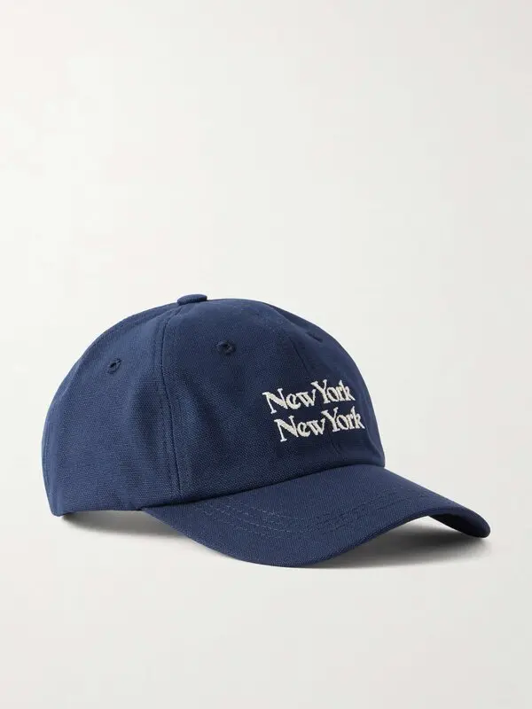 CORRIDOR New York Embroidered Cotton-canvas Cap - Navy
