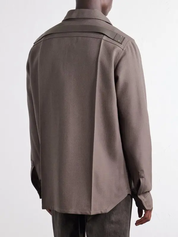Rick Owens Virgin Wool Drill Overshirt
