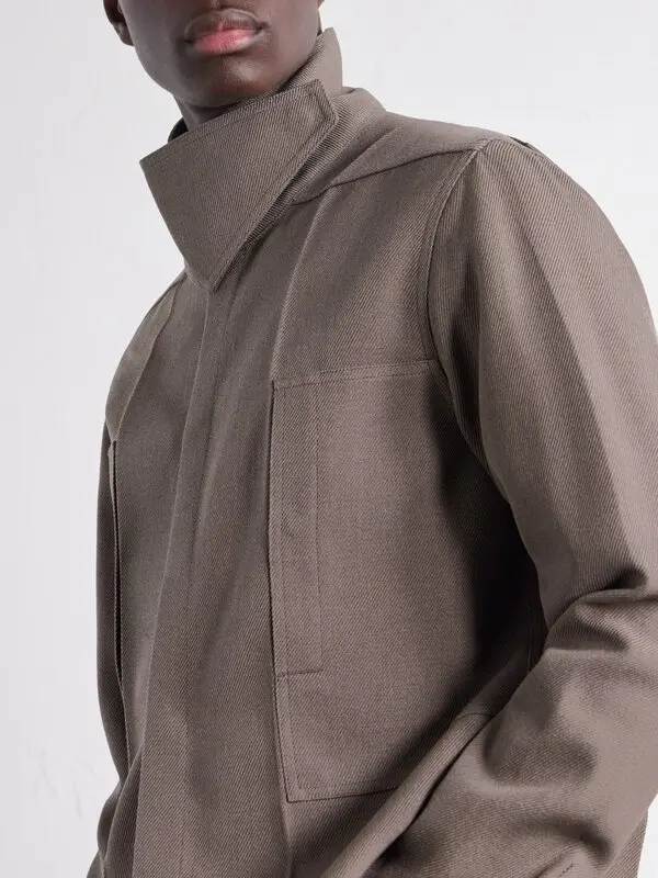 Rick Owens Virgin Wool Drill Overshirt