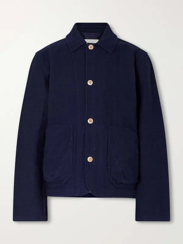 Folk Prism Cotton Jacket - Blue