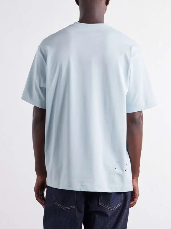 On Logo-embroidered Organic Cotton T-shirt - Blue