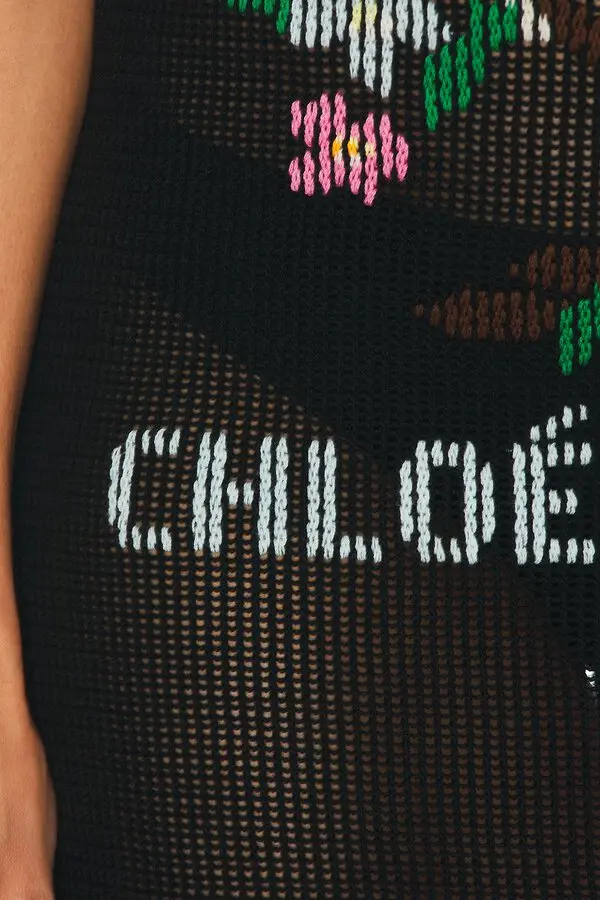 Chloé Parakeet Mini Dress - Black