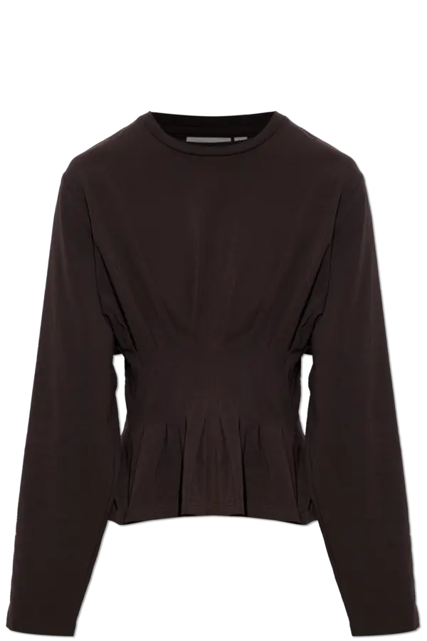 GESTUZ Gzinez" Cotton Long Sleeve Top - Brown