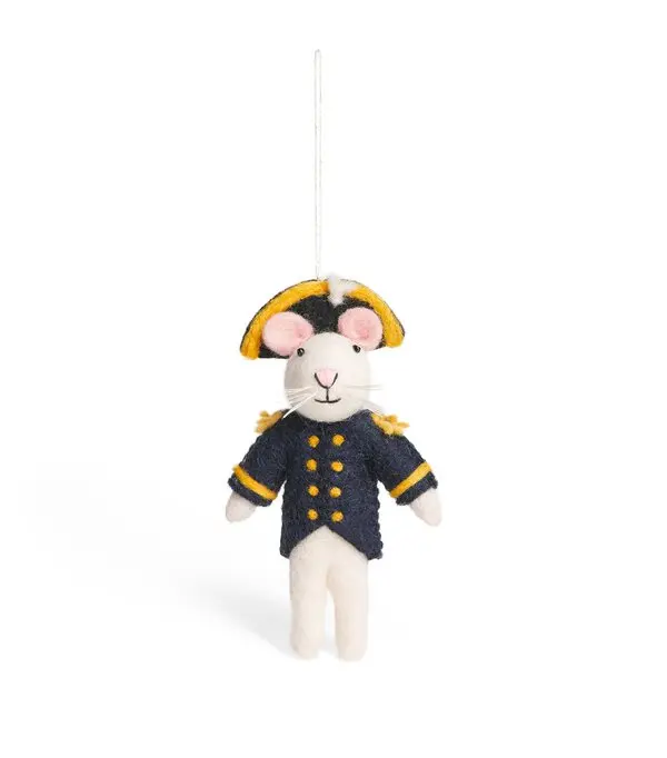 Harrods Admiral Mouse Tree Decoration - White