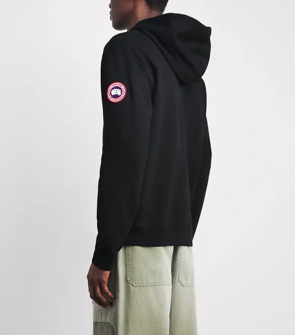 Canada Goose Organic Cotton Zip-up Hoodie With Embroidered Logo